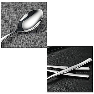 Idotry 12-Piece Stainless Steel Dinner Spoons, 7.96 Inches