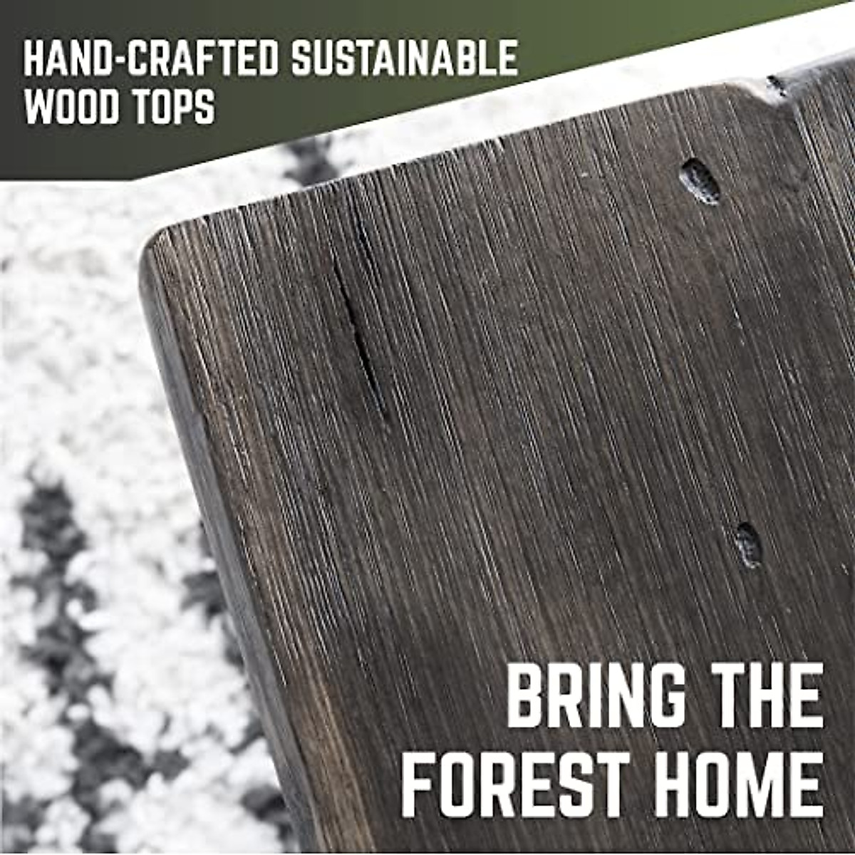 Restore by Pipe DÉCOR Solid Wood Desk or Dining Table Top, Reclaimed Ponderosa Pine in Boulder Black, 60 in. x 36 in. x 1.25 in