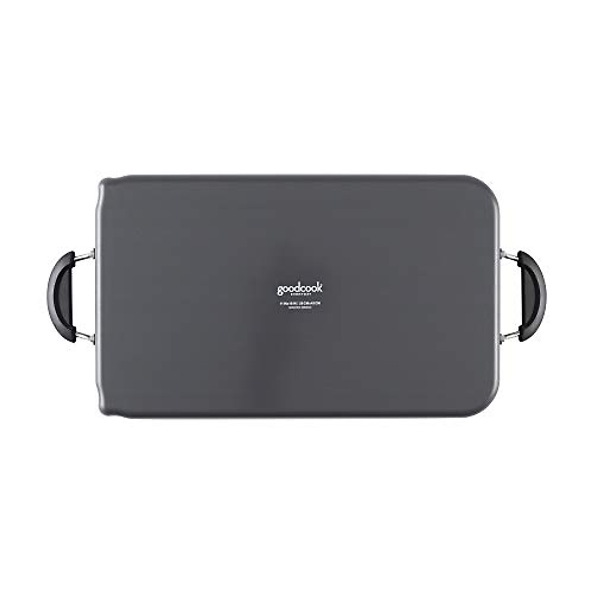 GoodCook Everyday 18" x 11" Nonstick Aluminum Double Burner Griddle Pan, Black