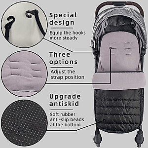 XIFAMNIY Universal Baby Thicken Stroller Footmuff Bunting Sleeping Bag to Protect Baby from Winter Cold Weather in Pushchair, Pram(Grey)