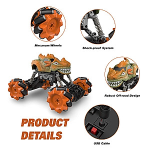 Toys for 5 6 7 Years Old Boys, Toy Cars 360°Rotating Remote Control Car for Boys Age 5 6 7 8, 2.4GHz Monster Truck RC Drift Car for 5-8 Year Old Boys, for 5-8 Years Old Boys Girls