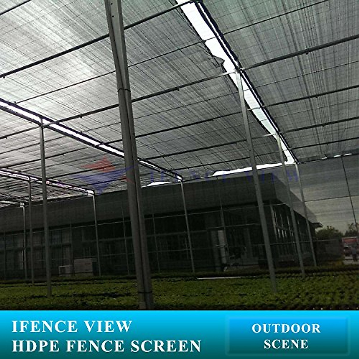 Ifenceview 5'x3' to 5'x50' Black Shade Cloth Fence Privacy Screen Fence Cover Mesh Net for Construction Site Yard Driveway Garden Pergolas Gazebos Canopy Awning 180 GSM UV Protection (5'x5')