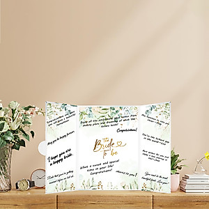 DARUNAXY Bridal Shower Decorations, Rose Gold Bride to Be Alternative Signature Guest Book for Women Bride to Be Gifts Signing Card Board Party Supplies for Wedding Bachelorette Hen Party