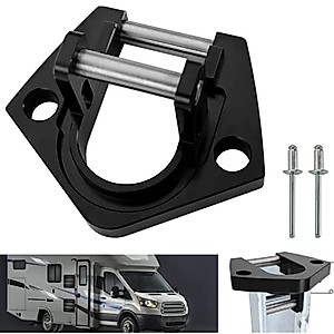 Canitu RV Awning Base Bottom Foot Solid Aluminum for Sunchaser II, Replacement Part Auto Mounting Brackets Lower Awning Arm Bottom Bracket for Dometic Rounded Hardware