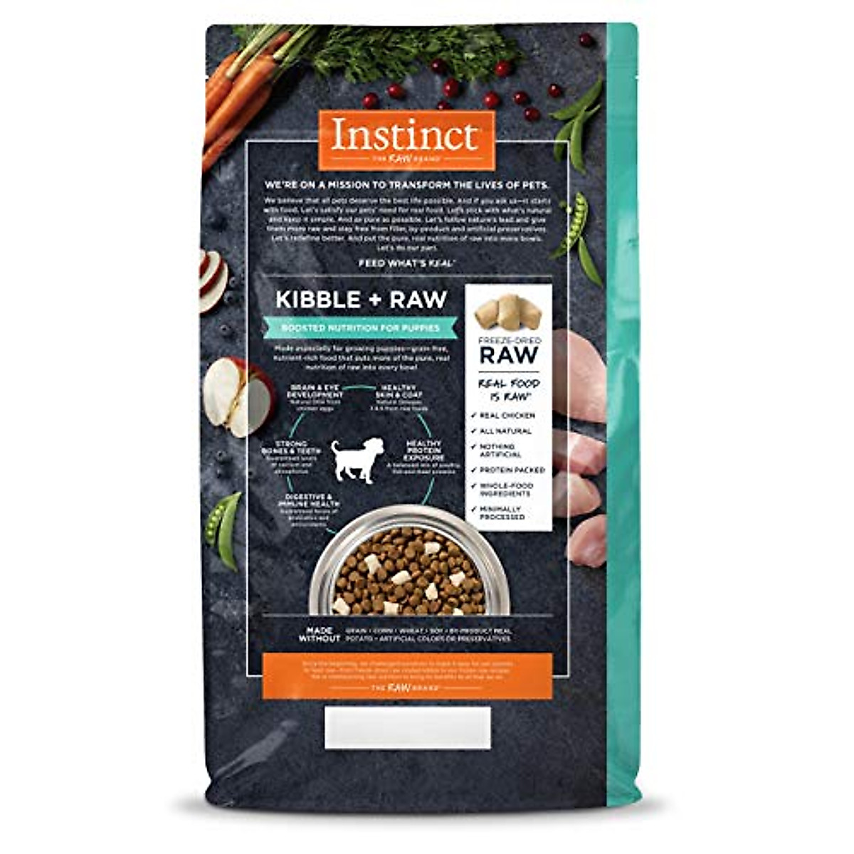Instinct Raw Boost Puppy Grain Free Recipe with Real Chicken Natural Dry Dog Food, 10 lb. Bag