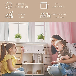 The Happy Hippo Baby Nursery Rug Decor, Safe, Stylish, and Washable Tummy Time Playmat for Bedroom or Living Room Floor, Boho Rainbow Design for Toddler or Kids Playroom, 41 x 57 Inches