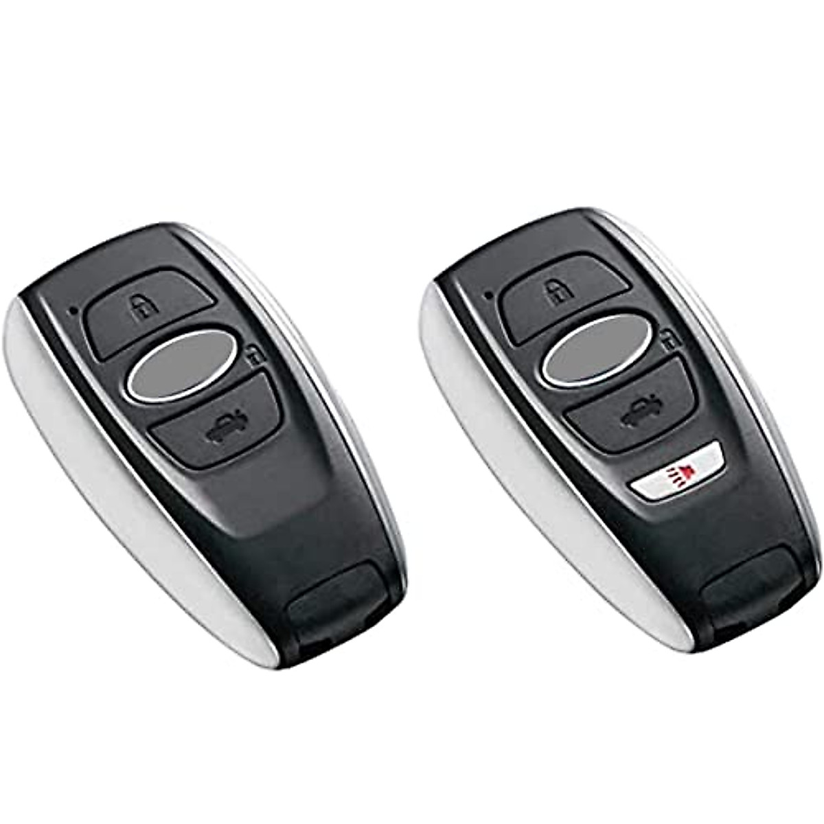 Amebom Compatible with Subaru Key Fob Cover,Fob Cover Case for Forester CrossTrek Outback WRX Ascent BRZ Impreza Legacy Smart Key, E-(Pink)