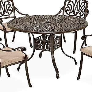 homestyles 6659-32 Outdoor Dining Table, 48Lx48Dx29H, Taupe