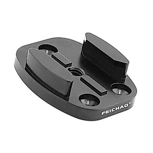 FEICHAO Aluminum CNC Quick Release Tripod Mount with 1/4 Adapter Buckle Base Interface Compatible for Hero 8 7 6 5 4 3 and Other Sports Camera (Surface Mount Board)