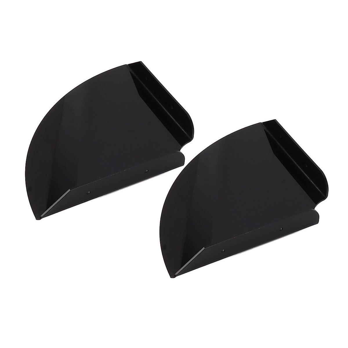 Corner Shelf, Wall Mount 2pcs High Strength Large Space Corner Wall Shelf Easy Installation Fashion for Bedrooms (Black)