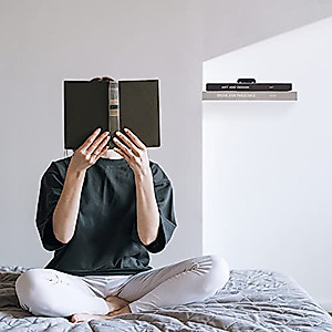 Zerodeko Floating Bookshelf Iron Floating Shelves Invisible Wall Mounted Bookshelf Hidden Wall Floating Book Shelf Metal Shelves Holder for Home Office Classroom Library