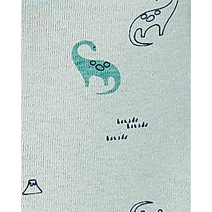 Simple Joys by Carter's unisex-baby Boys' 3-Pack Snap-Up Romper, Dinosaur/Rhino/Shark, 3-6 Months