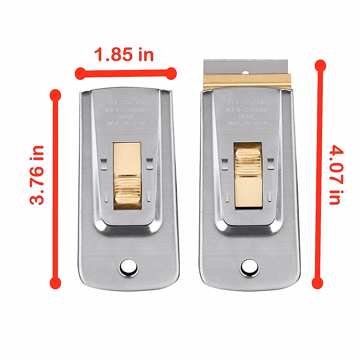 WEUPE Razor Blade Scraper Tools (Set of 2), Window Scraper, Glass Cooktop Scraper & Paint Scraper, Car Decal, Sticker and Glue Remover Razor Holder with 10 Replaceable Single Edge Blades