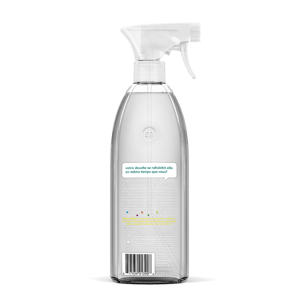 Method Daily Shower Spray Cleaner, Eucalyptus Mint, For Showers, Tile, Fixtures, Glass and Tubs, fl 28 oz (Pack of 1)