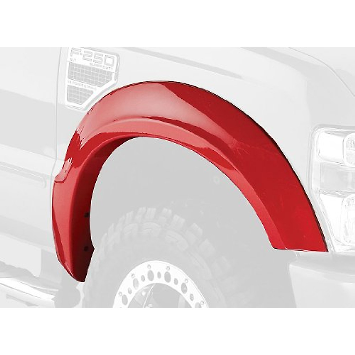 Bushwacker OE Style Factory Front Fender Flares | 2-Piece Set, Black, Smooth Finish | 20057-02 | Fits 2008-2010 Ford F-250/F-350 Super Duty