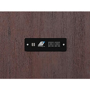 AFI Deerfield Murphy Bed Chest with Charging Station, Queen, Burnt Amber