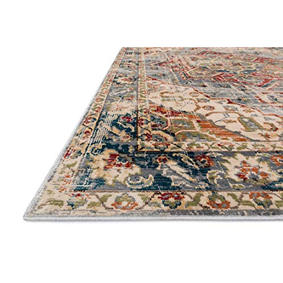 Loloi II Isadora Collection ISA-02 Oatmeal/Multi, Transitional 8'-11" x 12' Area Rug