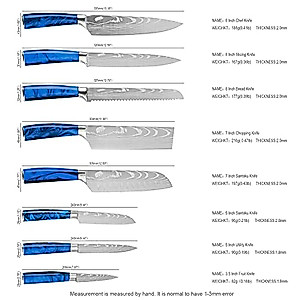 XYJ 9-pieces Cleaver Chef Knife Stainless Steel Serbian Boning Knife Paring Santoku Slicing Bread Knives With Knife Roll Bag&Sheath