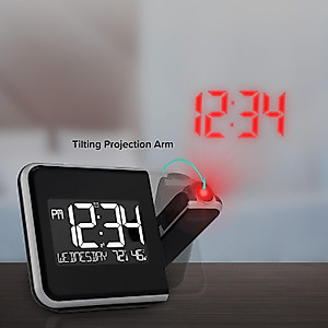 La Crosse Technology Projection Alarm Clock with Indoor Temperature and Humidity (616-1412)
