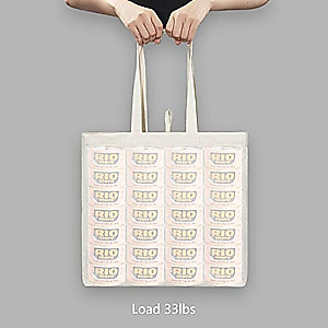 TOPDesign 6-Pack Reusable Grocery Shopping totes, Foldable Canvas Bags
