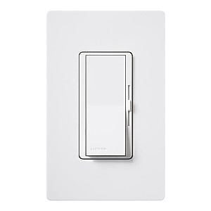 Lutron Diva LED+ Dimmer Switch for Dimmable LED, Halogen and Incandescent Bulbs, Single-Pole or 3-Way, DVCL-153P-WH, White (2-Pack)