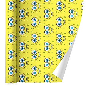 GRAPHICS & MORE Spongebob Smiling Face Gift Wrap Wrapping Paper Rolls