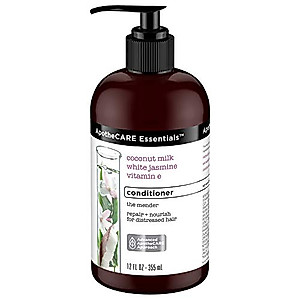 ApotheCARE Essentials The Mender Damaged Hair Repair Conditioner, Coconut Milk, White Jasmine, Vitamin E, 12 oz