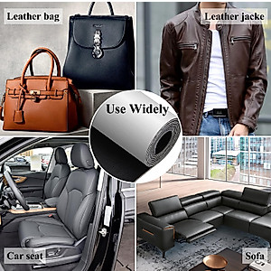 LakiBeibi Self Adhesive Leather Repair Patch, 16 x 31 Inch Leather Repair Tape Waterproof, DIY Leather Repair Patch for Sofa, Chair, Car seat, Couches, Handbages, Furniture (Dark Brown)