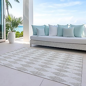 Addison Rugs Chantille ACN578 Beige 9' x 12' Indoor Outdoor Area Rug, Easy Clean, Machine Washable, Non Shedding, Bedroom, Living Room, Dining Room, Kitchen, Patio Rug