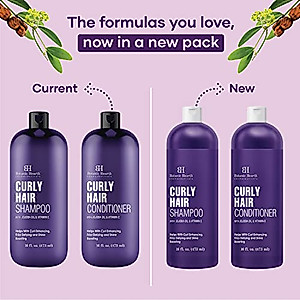 Botanic Hearth Curly Hair Shampoo and Conditioner Set For Curly Hair | Detangle, Define & Enhance Curls | With Jojoba oil & Vitamin E | Sulphate Free | 16 fl oz x 2