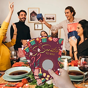 Pack 50 Funny Christmas Scratch Off Game Cards, Christmas Party Scratch Games Merry Xmas Party Supplies, for Groups, Kids, Adul, Christmas Party Game, Holiday, Bridal Shower, Baby Shower (HiMo172)