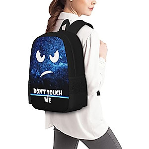 Don'T Touch Me Bag Backpack Student Backpack Cartoon Backpack Large Capacity 17-Inch Backpack