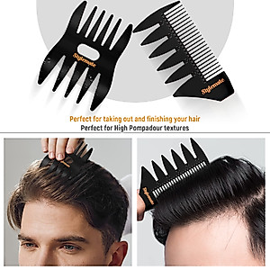 Stylemate Men's Hair Styling Combs and Brush Set - Roller Brush for Adding Volume, Pompadour, Slicked-back, Fauxhawk, Undercut Styling Combs