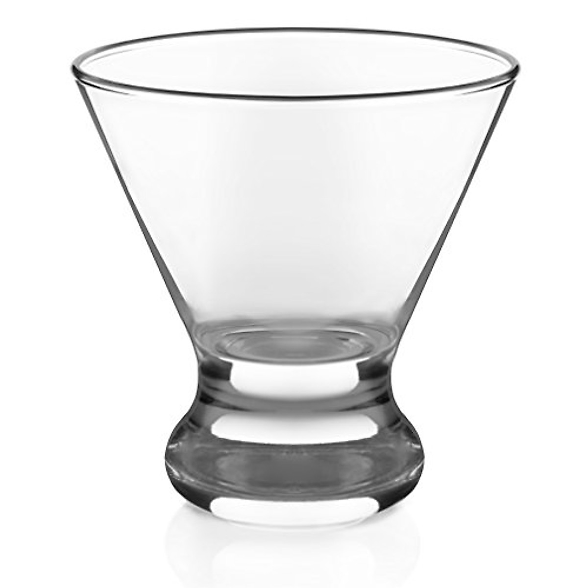Libbey Cosmopolitan Stemless Martini Glasses, 8.25 Oz Dishwasher Safe Martini Glasses Set of 4, Cocktail Glasses Set for Wedding Registries and More