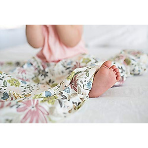 Large Premium Knit Baby Swaddle Receiving Blanket "Olive" by Copper Pearl