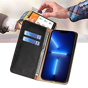 BANLEI2U Phone Cover Wallet Folio Case for Oppo Reno 6 PRO Plus 5G, Premium PU Leather Slim Fit Cover for Reno 6 PRO Plus 5G, Good Touch, Black