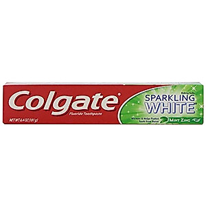 Colgate Sparkling White Baking Soda Anticavity Fluoride Toothpaste, Mint Zing 6 oz