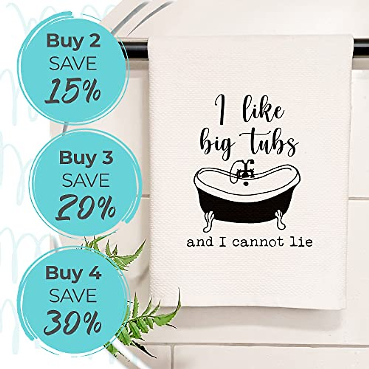 Moonlight Makers Waffle Hand Towel, Classic Weave Design, Ultra Absorbent Dish Cloth, Bathroom/Kitchen Hand Towel, Soft Cotton, Home Decor (Mountains Are Calling)