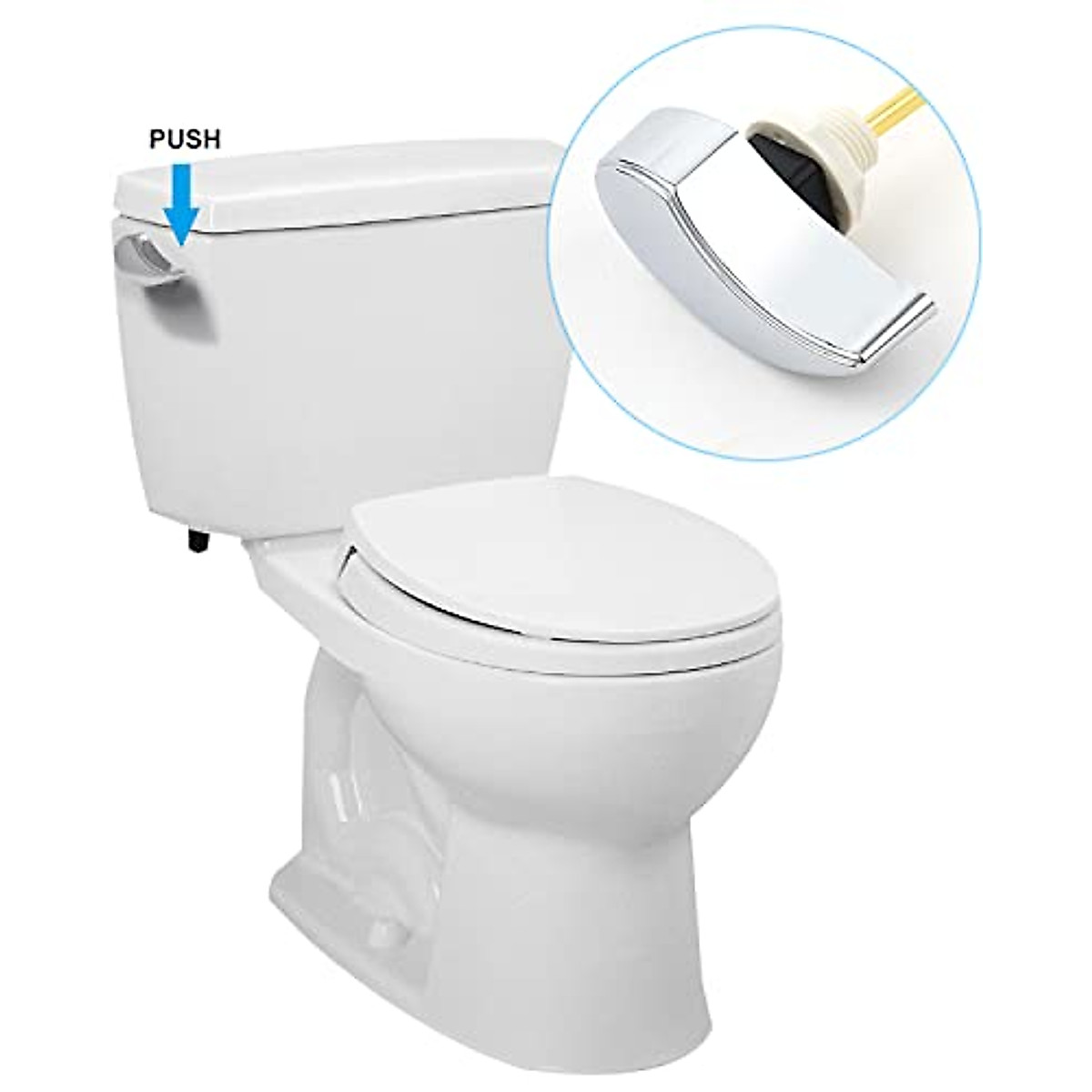 Hibbent 2 Pack Flush Tank Lever Compatible with TOTOTHU004-CP Trip Lvr for St701Cst854884, Toilet Trip Lever in Polished Chrome