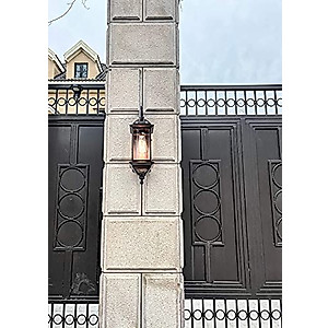 GAZELIGHTING Outdoor Light Fixture 18.5" H Porch Light Oil Rubbed Bronze Outdoor Wall Lights with Clear Glass Waterproof Outside Lights for House Patio Garage Frontdoor 1 Pack Bulb Not Included