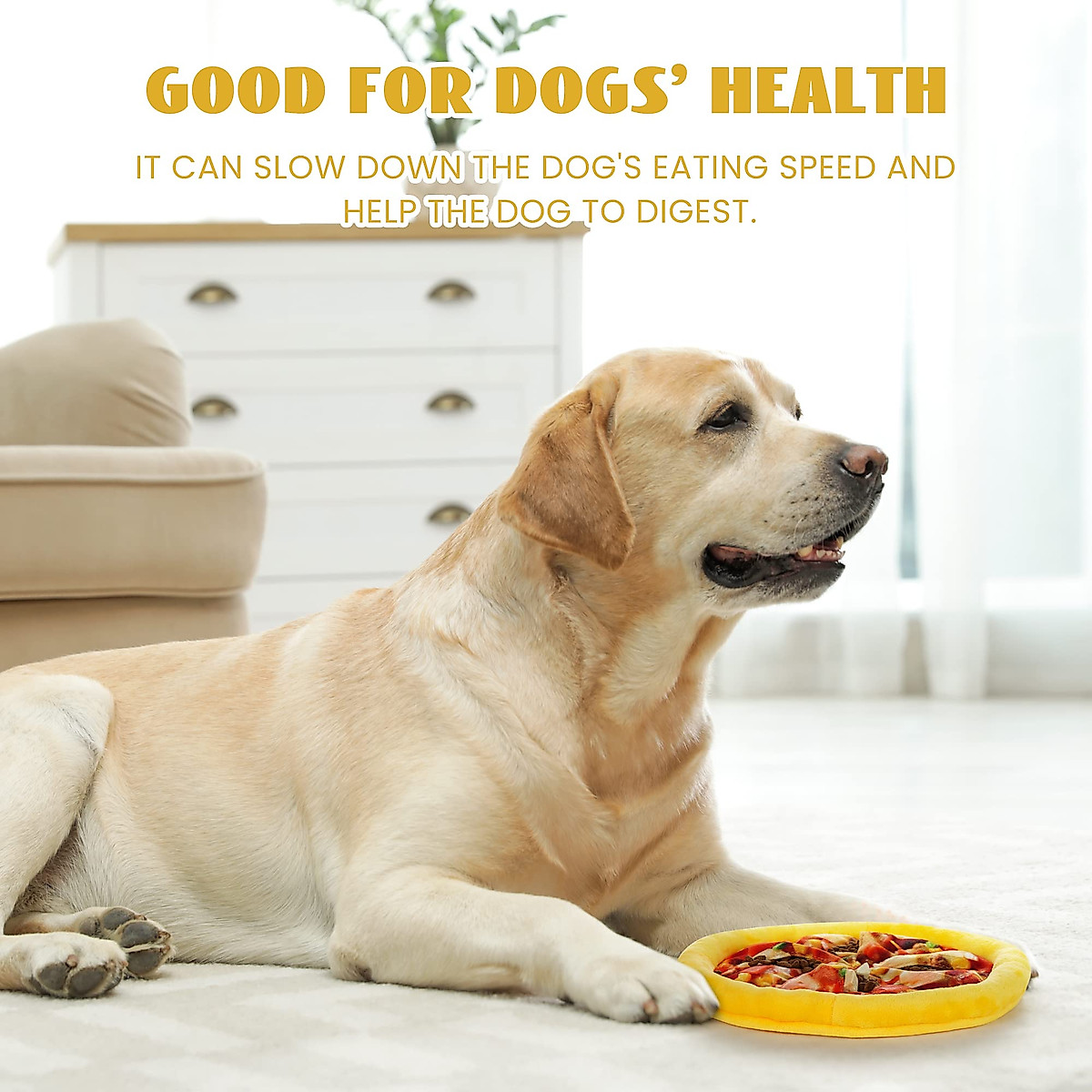 Nocciola Pizza Interactive Dog Toys, Hide and Seek Dog Toys, Squeaky Plush Puzzle Dog Toys for Small to Medium Dogs to Encourages Natural Foraging Skills and Mental Stimulation