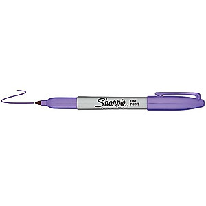 Sharpie Permanent Markers, Fine Point, Light Purple Ink, Pack of 12