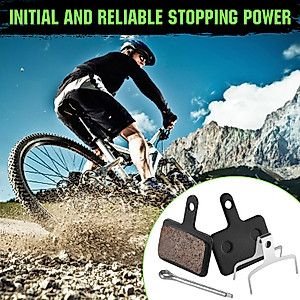 Zacro 2 Pairs Bike Brake Pads, Ceramic Bicycle Disc Brake Pads Fit for Tektro Shimano TRP Deore Br-M575 B01s Mt200 M525 M515 T615 T675 M505 M495 M486 M485, Mountain MTB Ebike Brake Pads Replacement