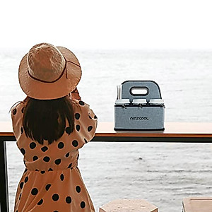 Portable Coffee Cup Holder Reusable Drink Carrier Delivery Go Bag for 6 Cup Collapsible Tote Bag with Organizer Pockets Detachable Dividers, with Single Drink Tote Bag