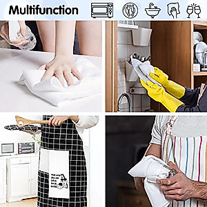 RZHV Made with Love and A Ton of Butter Kitchen Towel, Funny Retro Housewife Dish Towel Gift for Women Sisters Friends Mom Aunty Hostess Bake Lover, Housewarming New Home