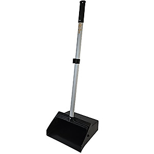 Janico 1085 Commercial Lobby Dustpan Upright, Aluminum Handle, 37” Length, Black