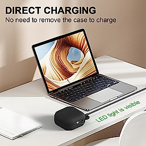 Silicone Case Compatible with Echo Buds 2023 Shockproof Protective Case Cover for All-New Echo Buds (2023 Release) Portable Scratch Resistant Cover with Carabiner and Lanyard (Black)…