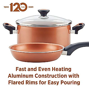 Farberware Glide Nonstick Frying Pan / Fry Pan / Skillet - 10 Inch, Brown