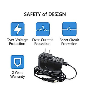AC to DC 12V 1.5A Power Supply Adapter, Barrel Plug 5.5mm x 2.1mm for CCTV Security Cameras UL Listed FCC