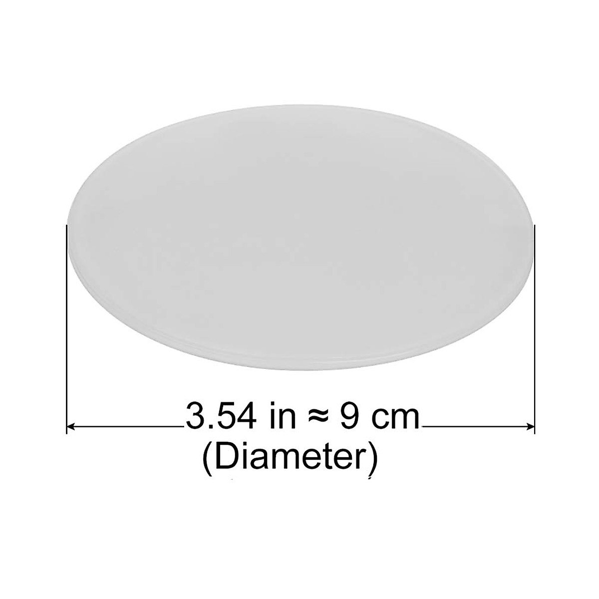 Door Knob Wall Shield, Transparent Round Soft Rubber Wall Protector Self Adhesive Door Handle Bumper (Large Round 3.54" 4PCS, Clear)